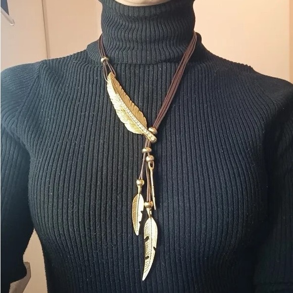 LuxFashionGalleria | Jewelry | Bohemian Style Rope Chain Leaf Feather ...